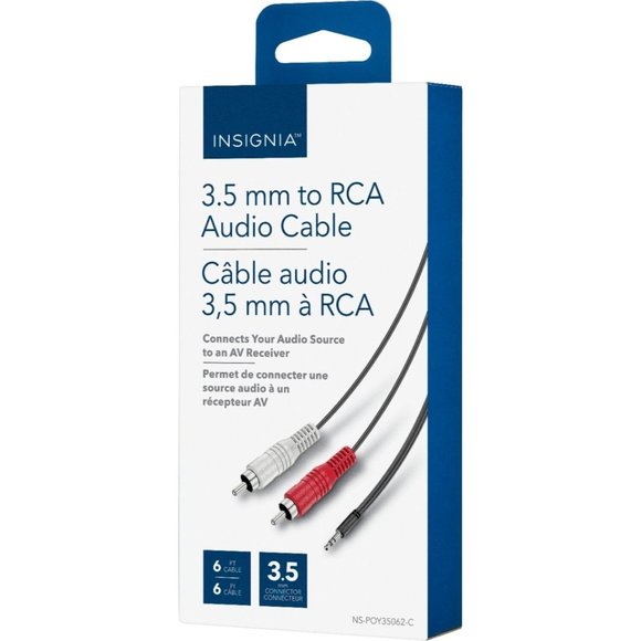 Insignia | Other | Insignia 6 35 Mm To Stereo Audio Rca Cable Black ...